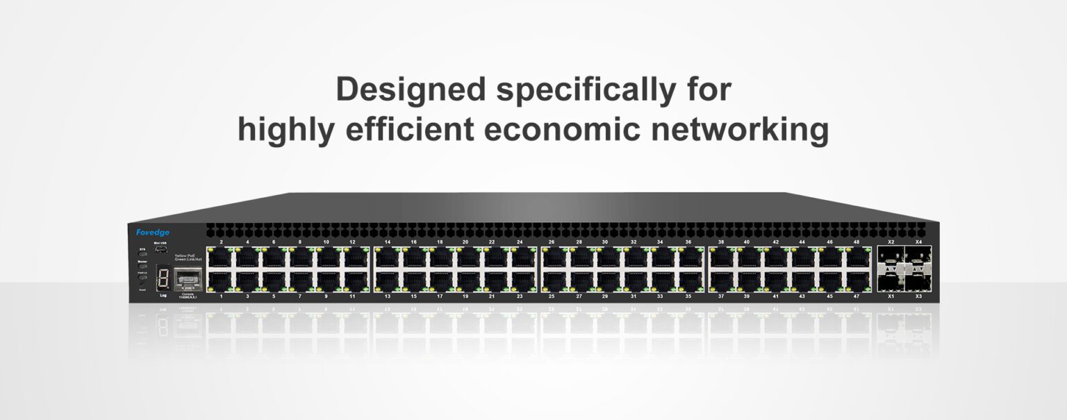 S5700-48GP-4TFR 10G Uplink 48-Port Gigabit L3 Managed PoE Switch – Foredge
