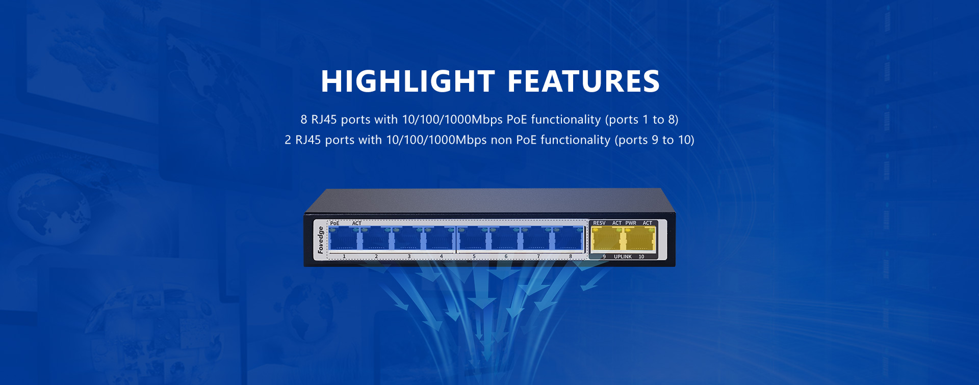 AI1010G 10-Port Gigabit AI PoE Switch – Foredge