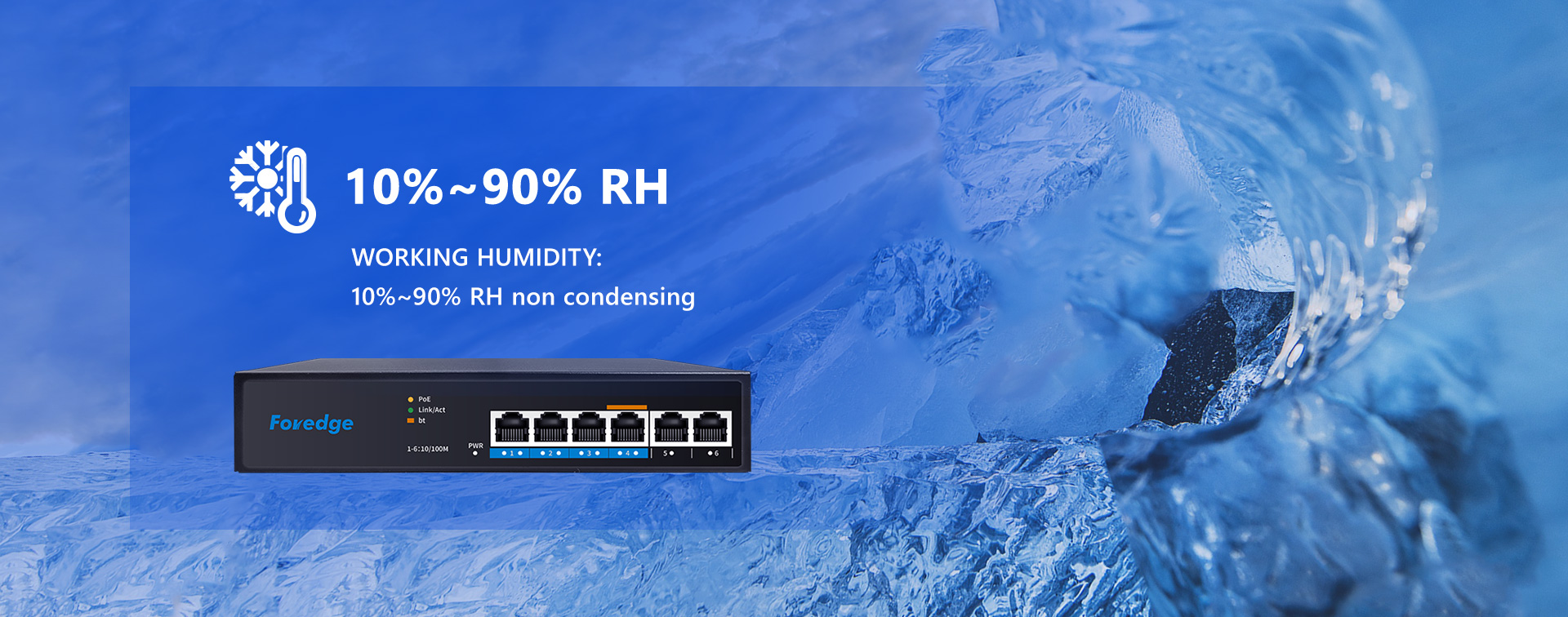 AI806M 6-port 100M AI PoE switch – Foredge