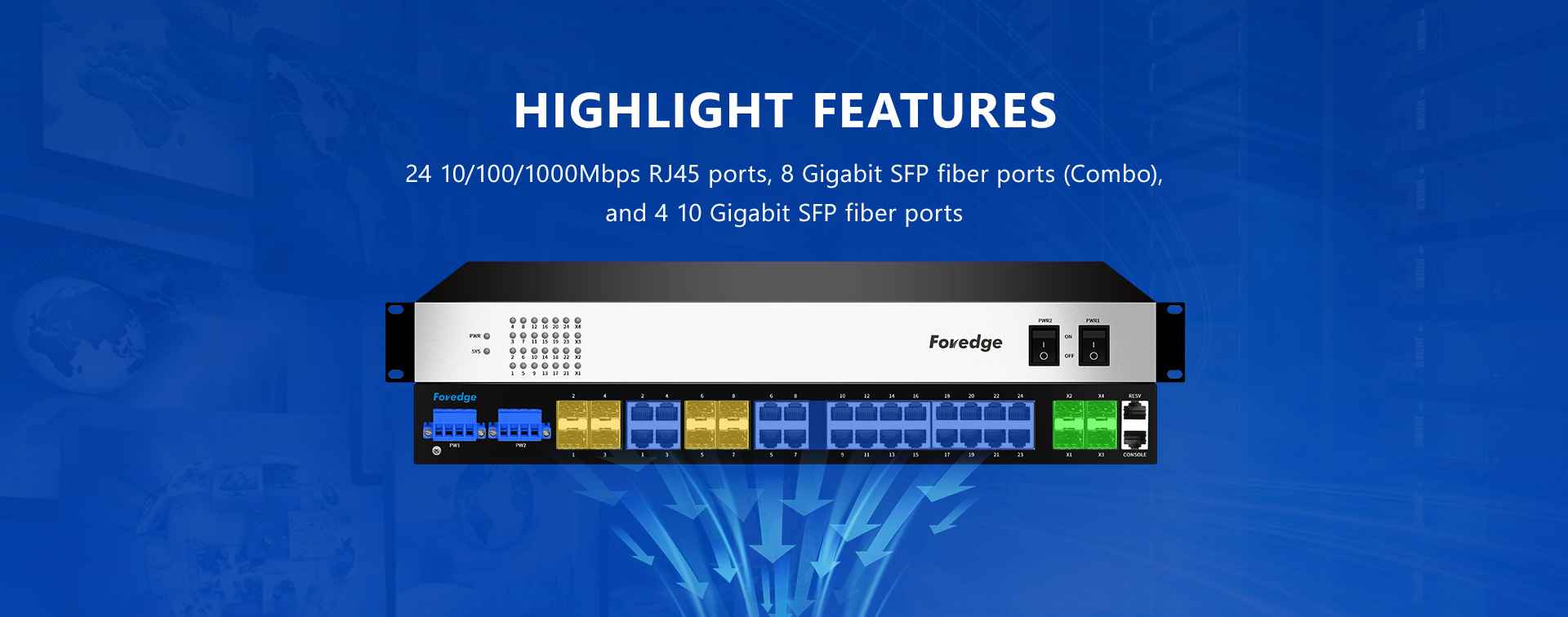 IS1024GS-8F-4TF 24 Ports Gigabit Managed Industrial Switch – Foredge