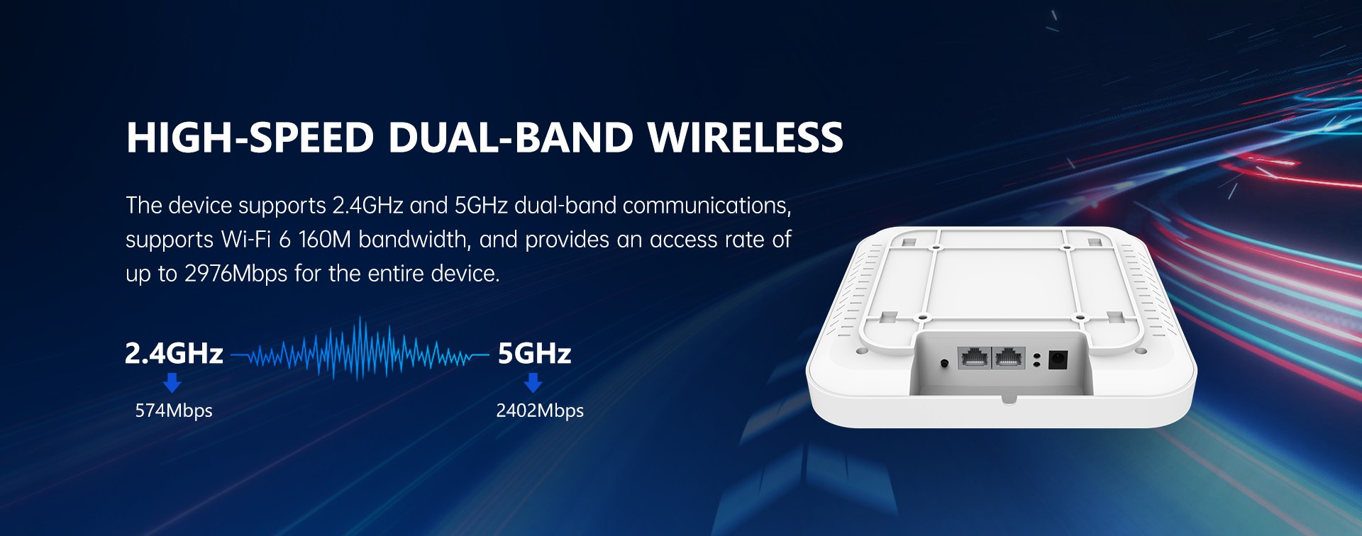 Indoor Dual Band AX3000 Ceiling WIFI 6 Wireless Access Point W618AP V3 ...