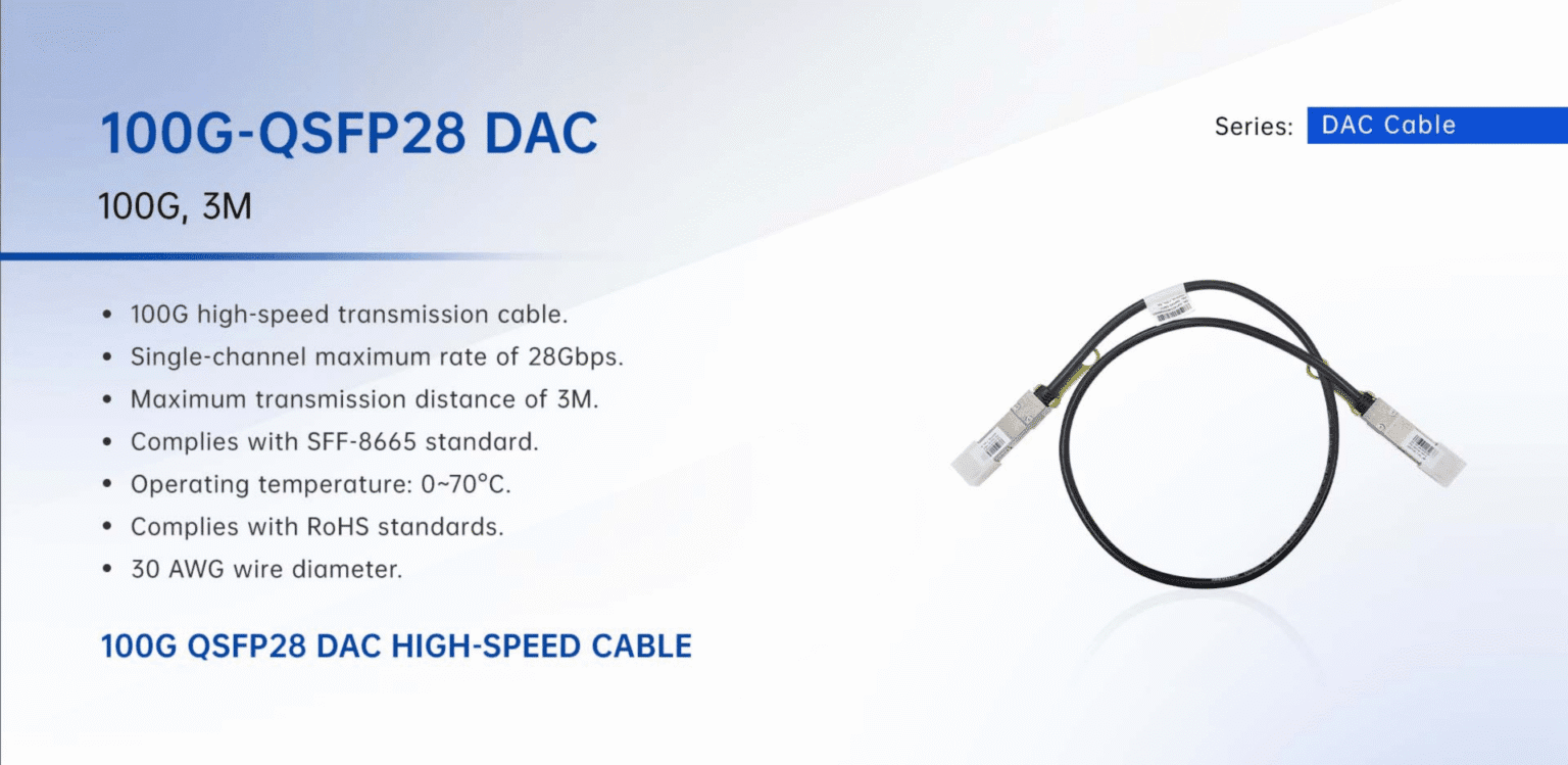 100G QSFP28 DAC High-Speed Cable – Foredge